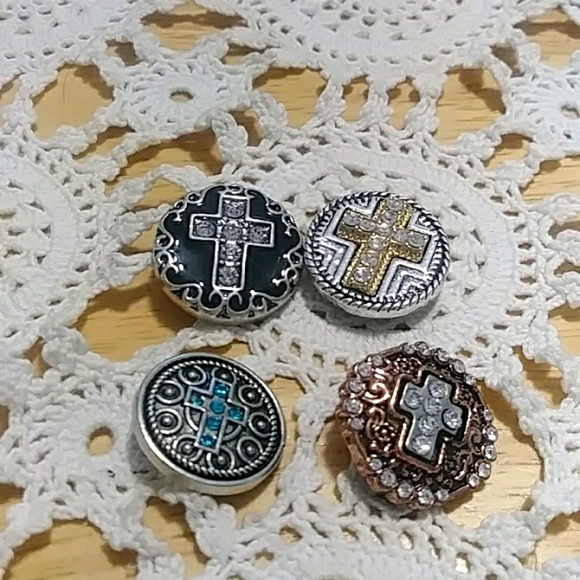 Snap Jewelry | Jewelry | Ornate Crosses Snap Buttons Standard Size Snap ...